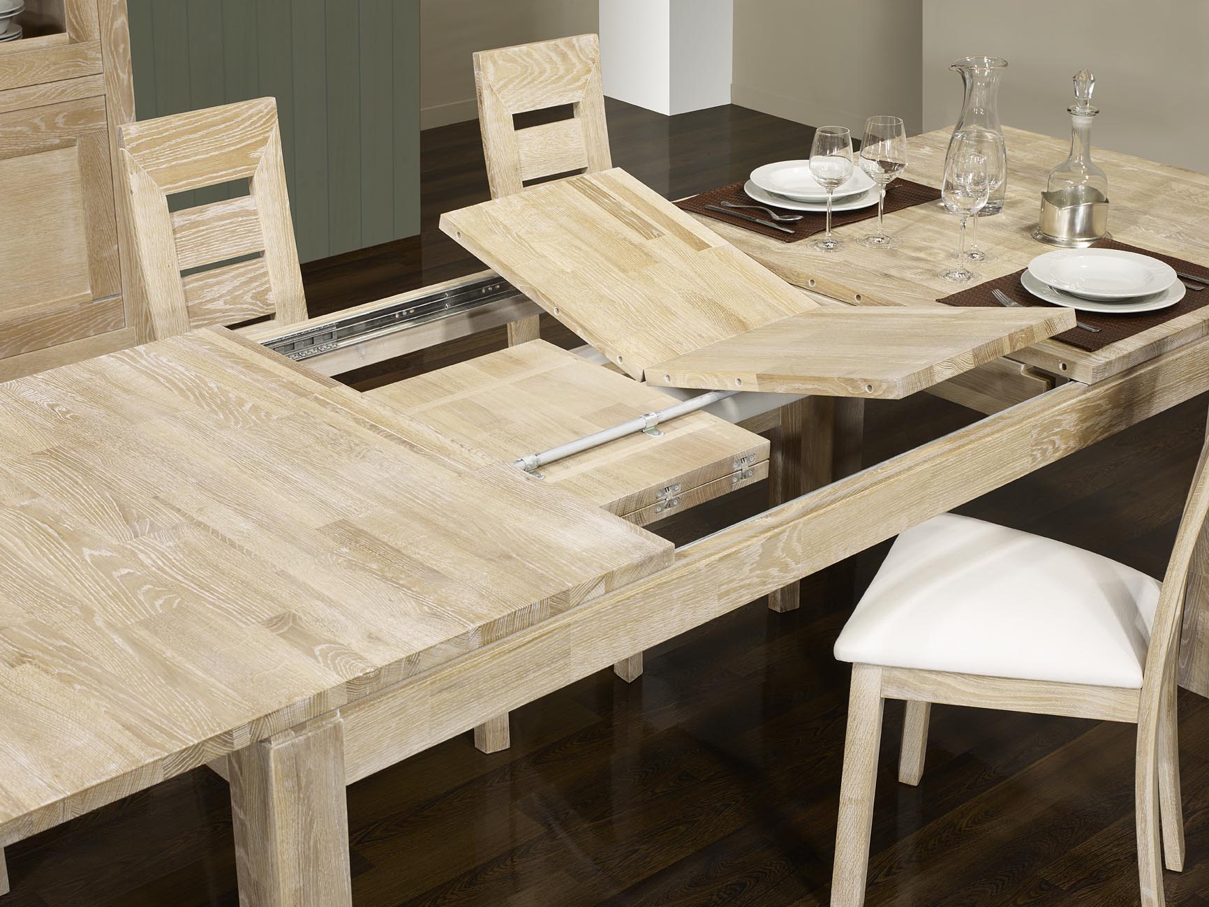 meuble en chêne Table de repas rectangulaire Alexandre 200x100 réalisée ...